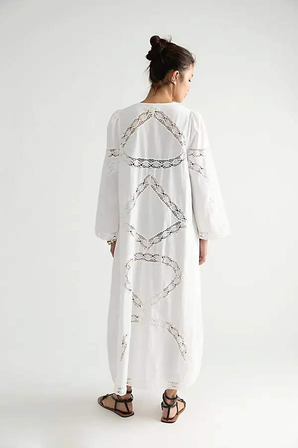 SISSEL EDELBO Agathe Maxi Dress With Crochet Detailing