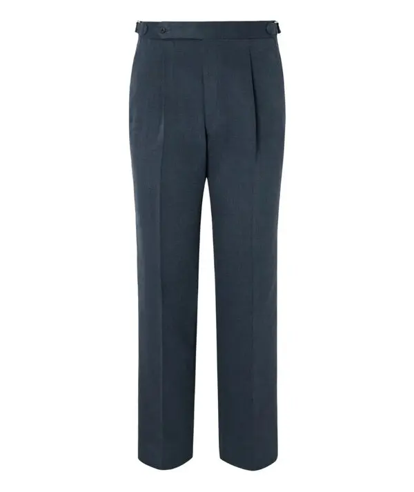 STOFFA Tapered Pleated Cotton-canvas Trousers