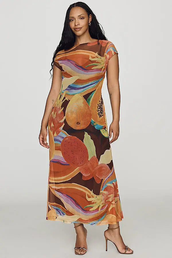 NEVER FULLY DRESSED Rio Mesh Midi Dress