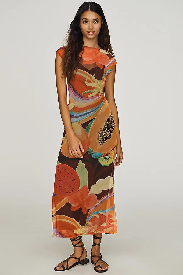 NEVER FULLY DRESSED Rio Mesh Midi Dress
