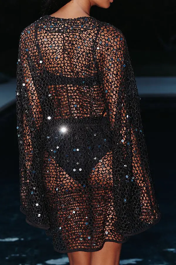 Anthropologie Netted Sequ Tunic