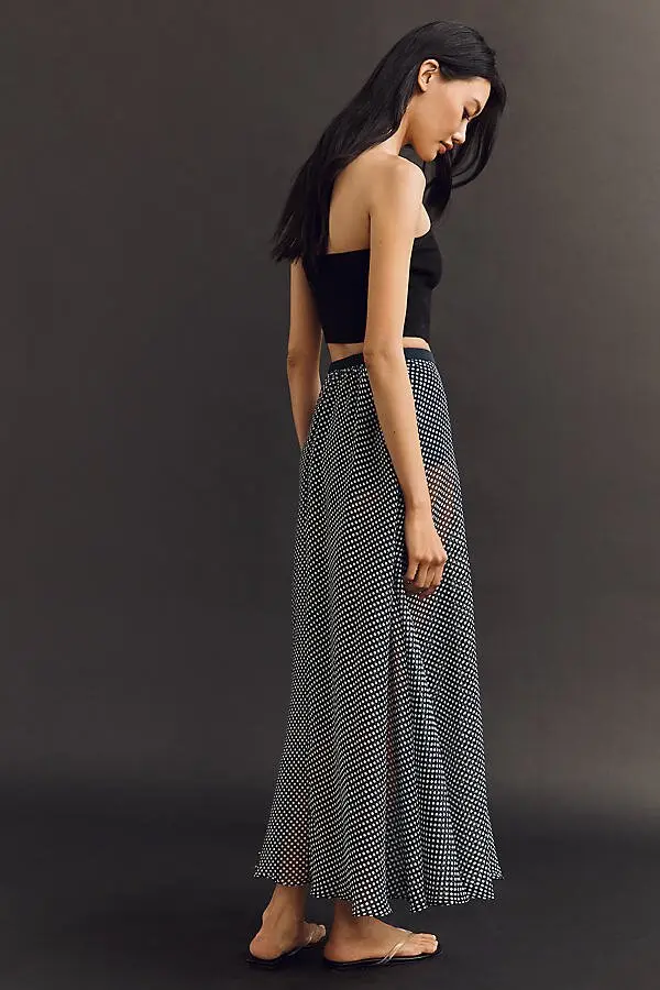 MARE MARE Sheer Dot Maxi Skirt