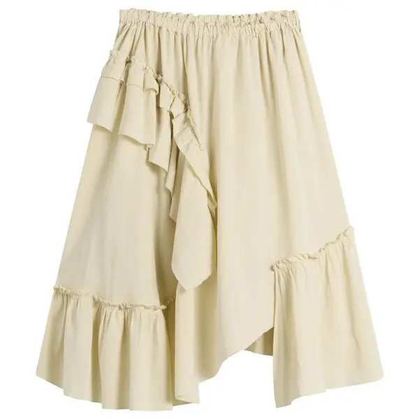 You Must Create Draped Midi Skirt