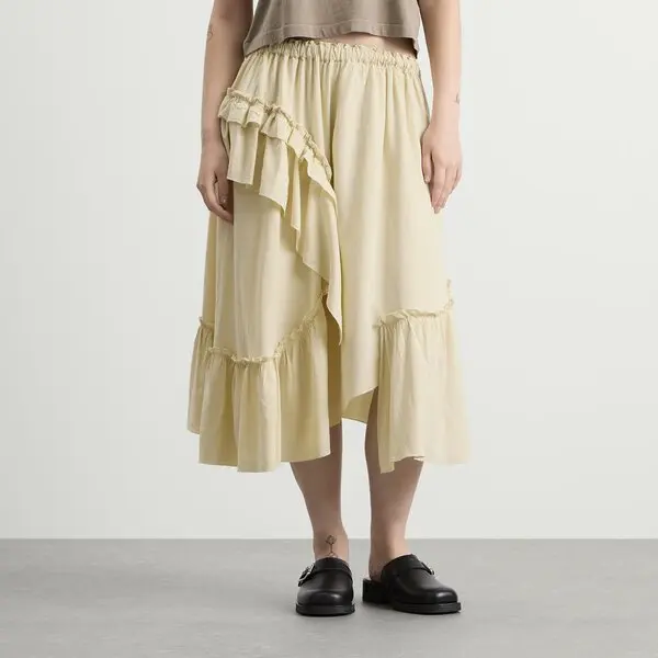 You Must Create Draped Midi Skirt