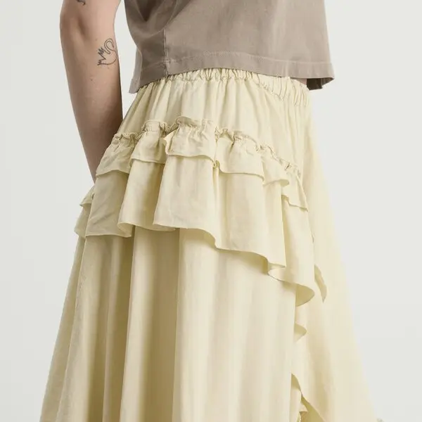 You Must Create Draped Midi Skirt