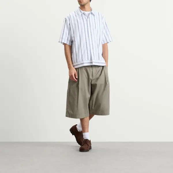 Nn07 Reed Boxy Short Sleeve Shirt - Blue Stripe