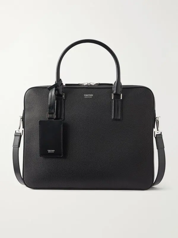 TOM FORD Elliot Full-grain Leather Briefcase