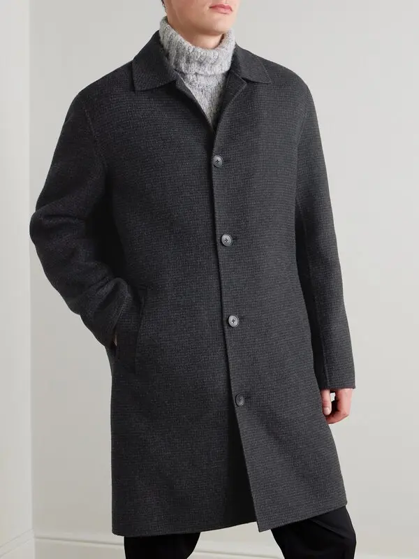 Mr P. Checked Double-faced Wool And Cashmere-blend Coat