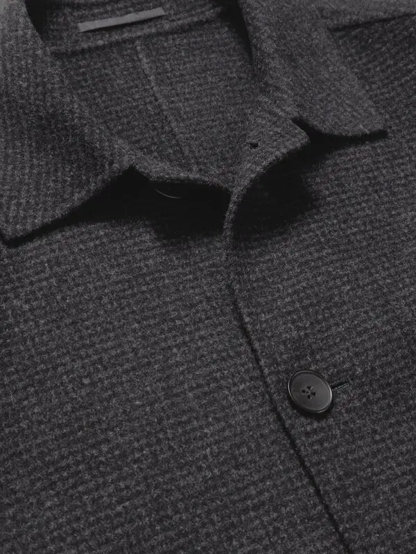 Mr P. Checked Double-faced Wool And Cashmere-blend Coat