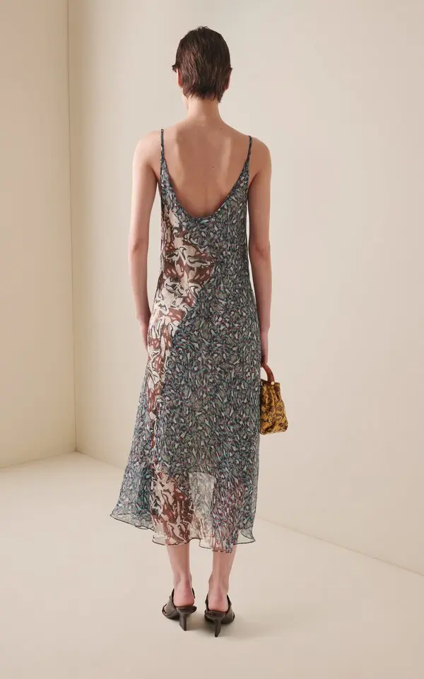 Dries Van Noten Dibelle Silk Midi Dress