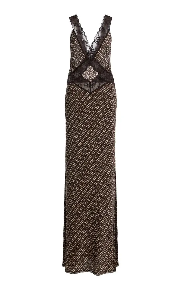 SIR. Astrid Cut Out Satin Maxi Slip Dress - Multi