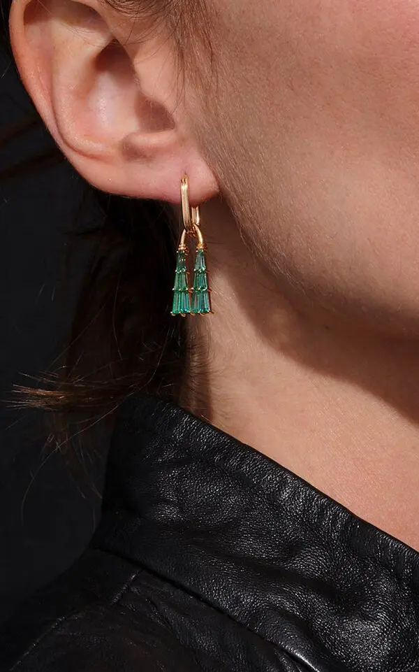 Nak Armstrong 20k Rose Gold Deco Tassel Earrings