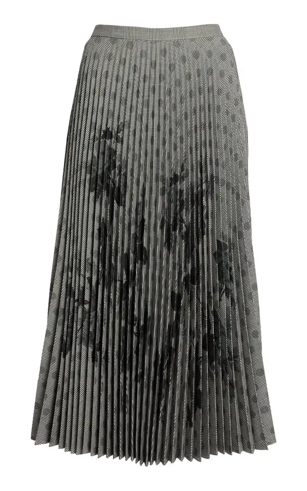 Erdem Pleated Maxi Skirt - Grey