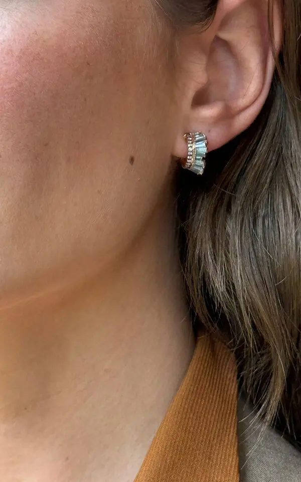 Nak Armstrong 20k Rose Gold Petite Ruched Hoops
