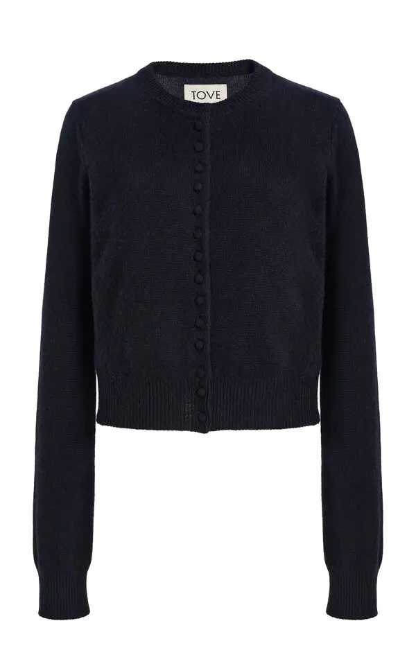 Tove Signe Cashmere Cardigan - Navy