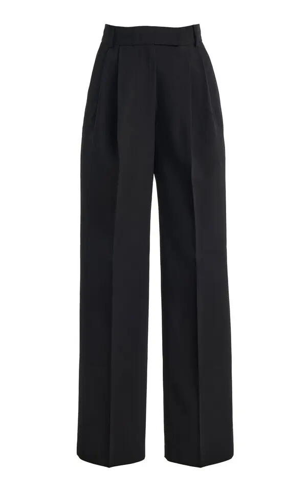 THE FRANKIE SHOP Bea Pleated Suit Pants - Black