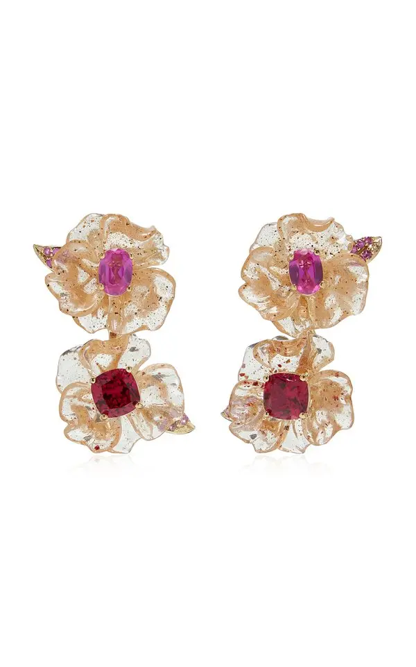 ANABELA CHAN Ruby Petunia Earrings