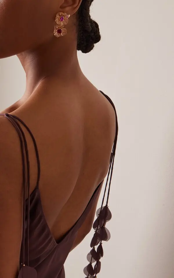 ANABELA CHAN Ruby Petunia Earrings