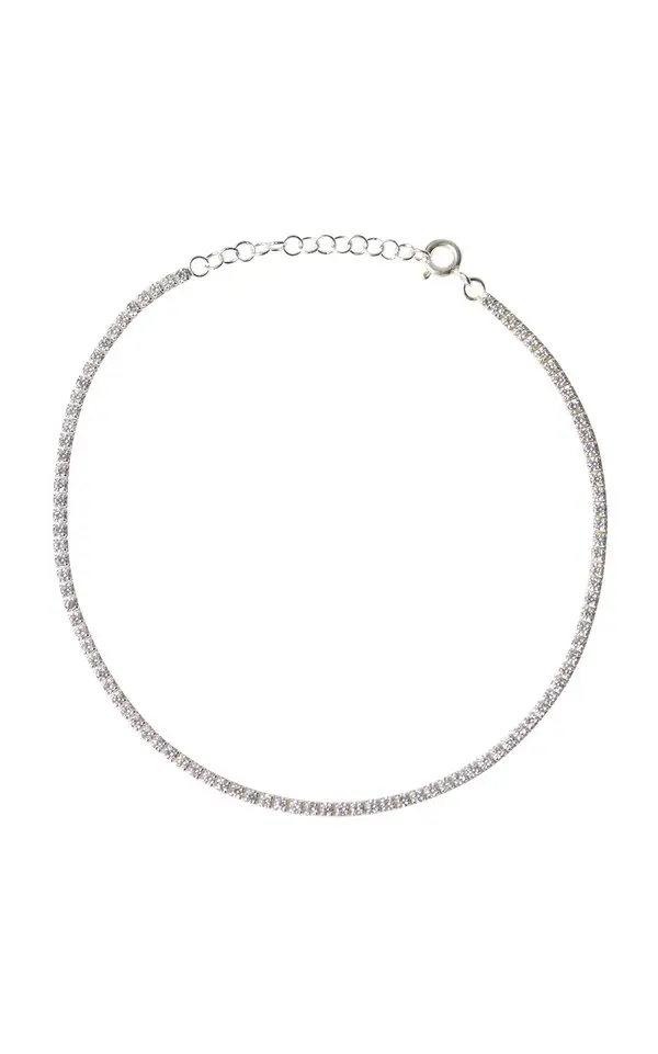 SHANNON BOND Cristallo Anklet - Silver