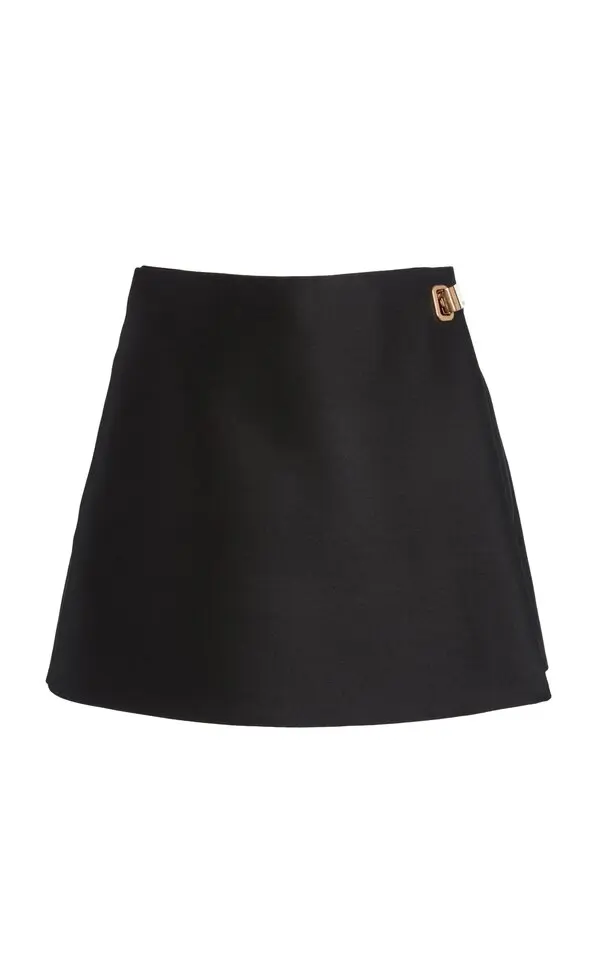 Balenciaga Tailored Wool-silk Skort - Black