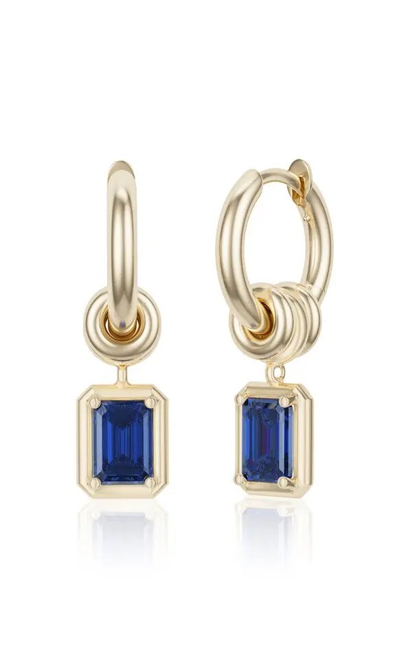 SPINELLI KILCOLLIN 18k Yellow Gold Zahra Earrings With Sapphires - Blue
