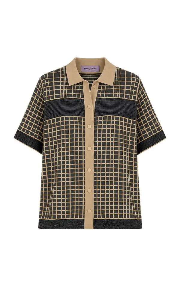 MARGHERITA MACCAPANI Checked Knit Tourist Shirt - Multi