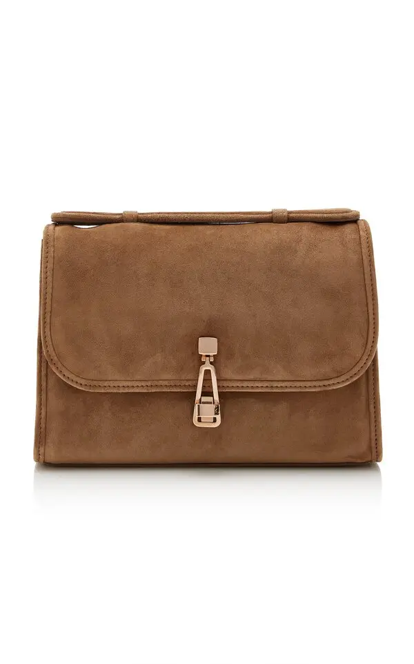 Gabriela Hearst Small Leonora Suede Satchel Bag - Brown