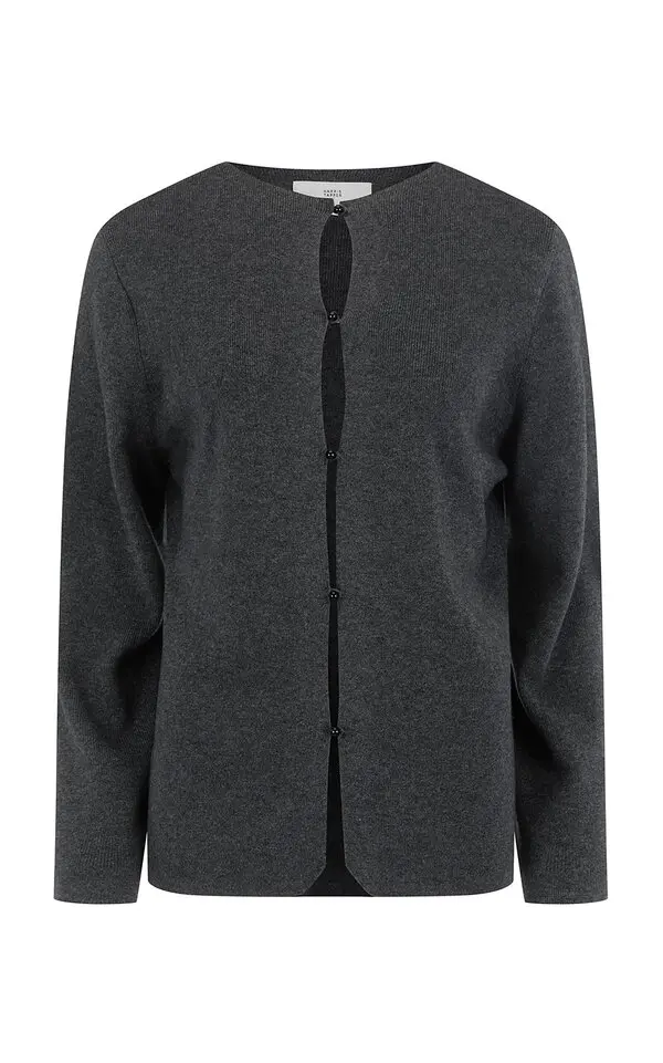 HARRIS TAPPER Exclusive Violetta Wool-cashmere Cardigan - Grey