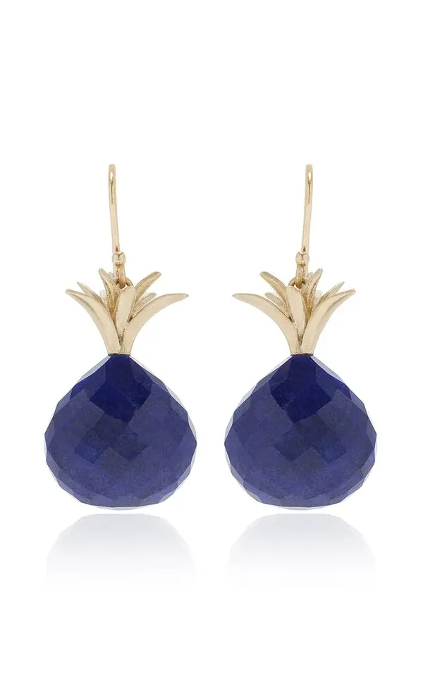 Annette Ferdinandsen Lapis Pineapple Earrings - Blue