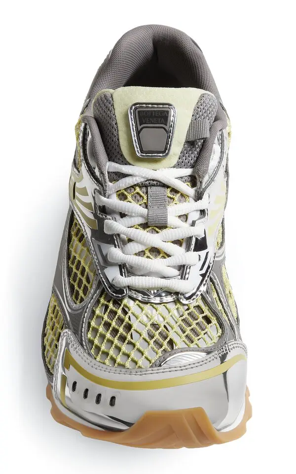 Bottega Veneta Orbit Lace-up Technical Fishnet Sneakers
