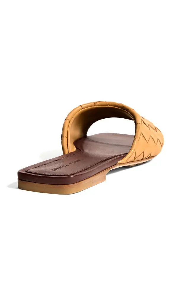 Bottega Veneta Livia Flat Intrecciato Leather Sandals