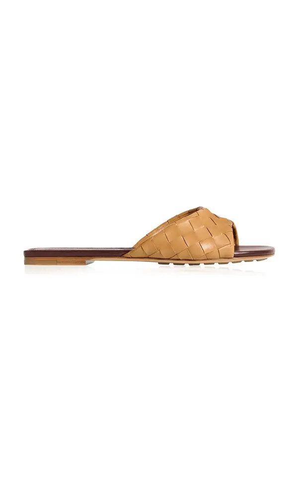 Bottega Veneta Livia Flat Intrecciato Leather Sandals