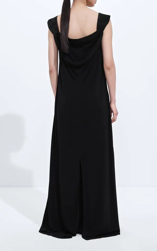 Bottega Veneta Intrecciato-strap Crepe-jersey Maxi Dress