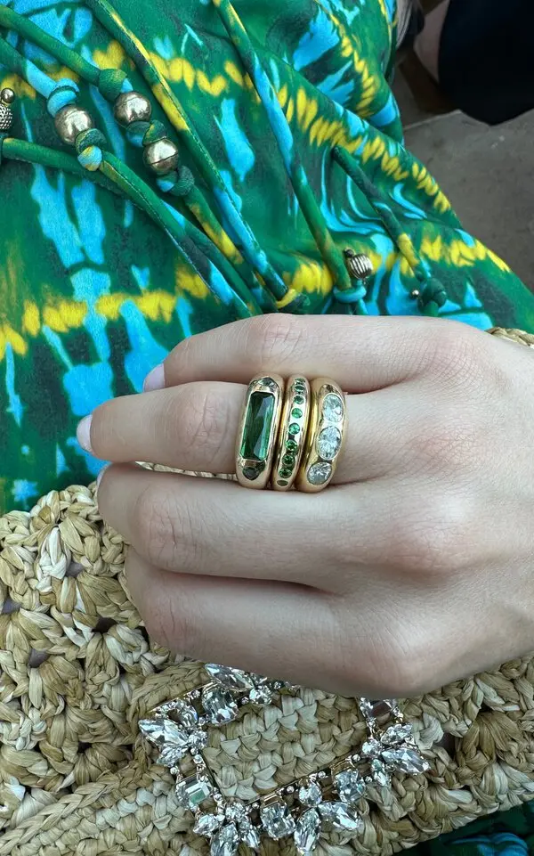 Claudia Mae 14k Yellow Tsavorite Garnet Ring