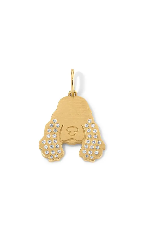 Claudia Mae 14k Yellow Spaniel Charm Diamond