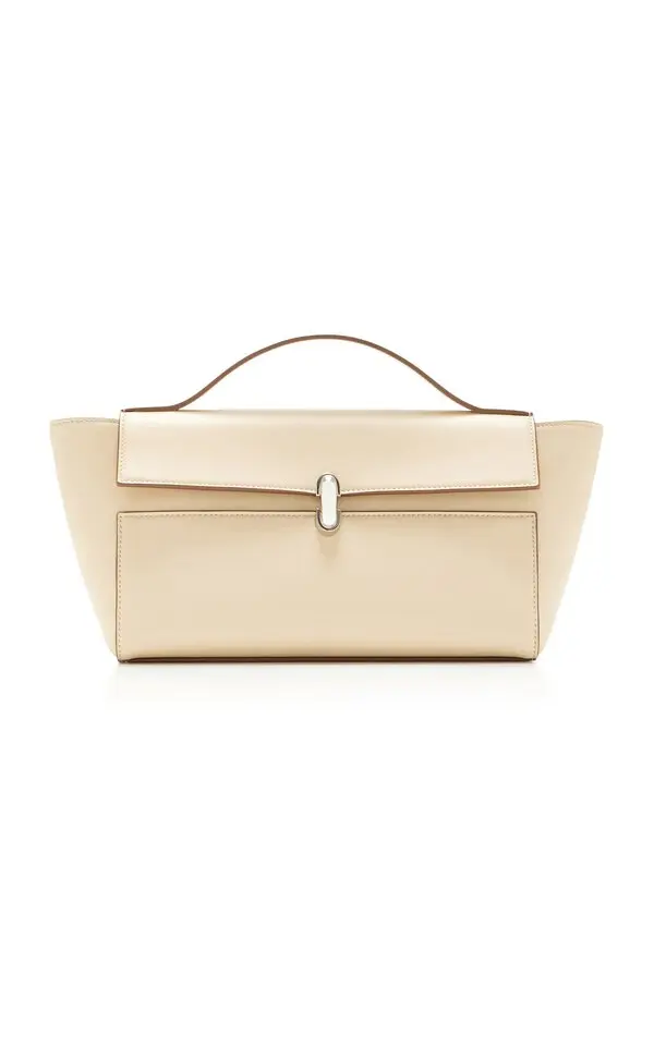 Savette The Trapeze Leather Pochette - Neutral