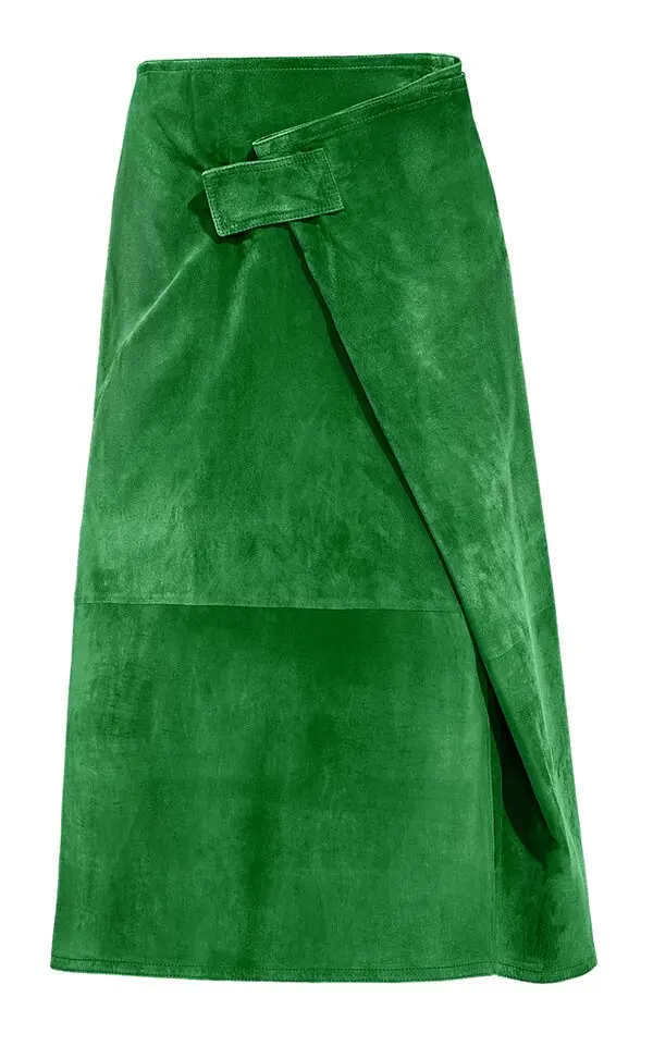 Bottega Veneta Suede Midi Skirt - Green