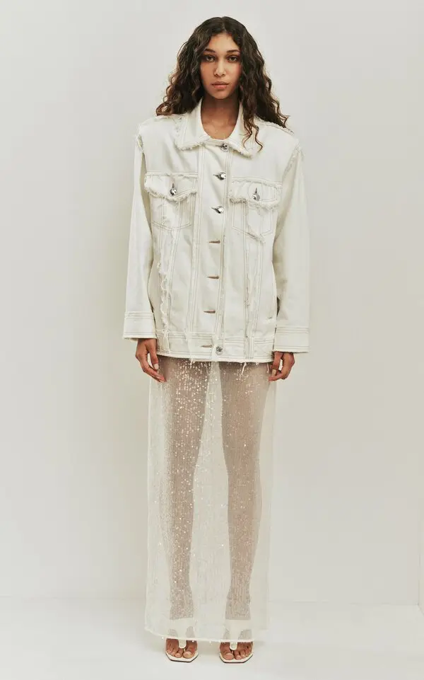 Aje Kirra Cotton Denim Jacket