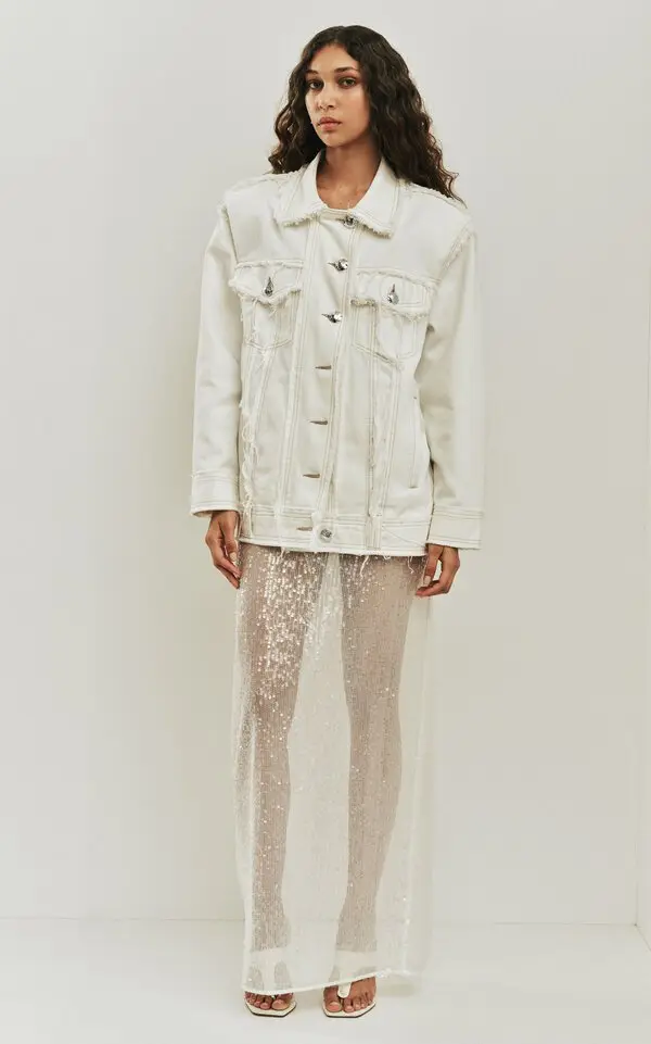 Aje Kirra Cotton Denim Jacket
