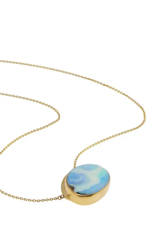 Annette Ferdinandsen 18k Yellow Gold Boulder Opal And Diamond Necklace