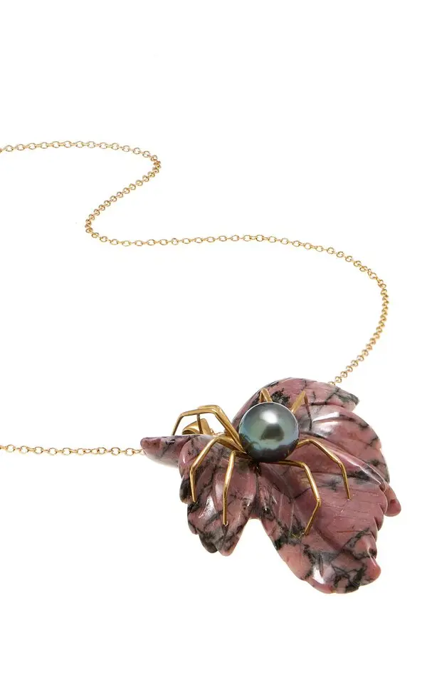 Annette Ferdinandsen 18k Yellow Gold Multi-stone Spider Necklace