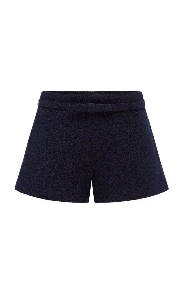 LEO LIN Olivianne Tweed Shorts Midnight - Navy