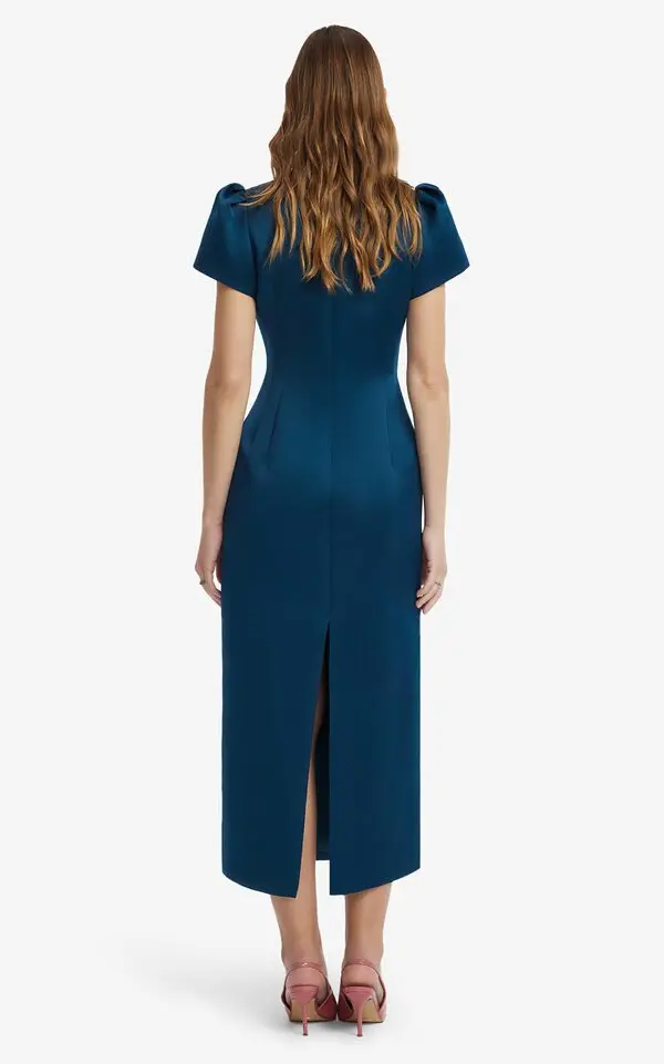 LEO LIN Emmeline Embellished Maxi Dress Teal