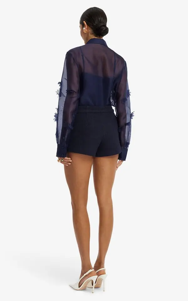 LEO LIN Cassia Petal Shirt Midnight