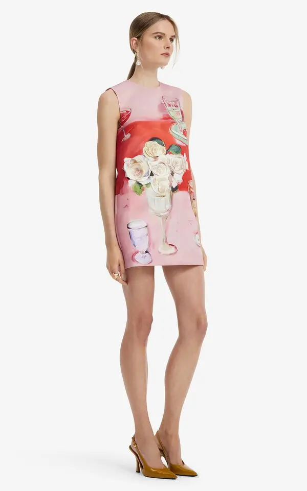 LEO LIN Yvonne Embroidered Mini Dress
