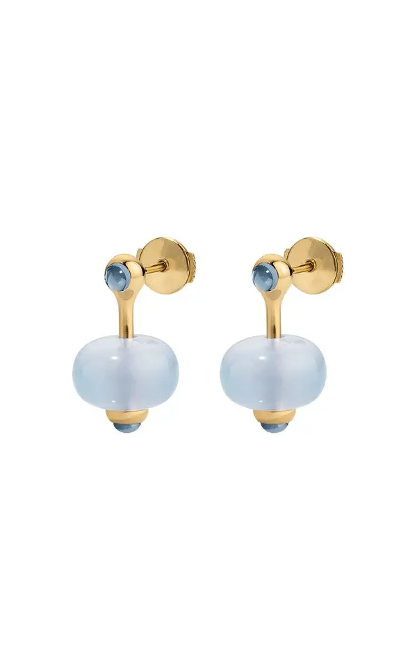 SARAH EISMAN STUDIO 18k Yellow Lith Bead Earrings