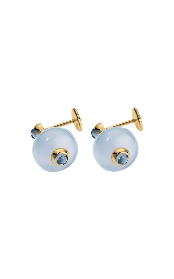 SARAH EISMAN STUDIO 18k Yellow Lith Bead Earrings