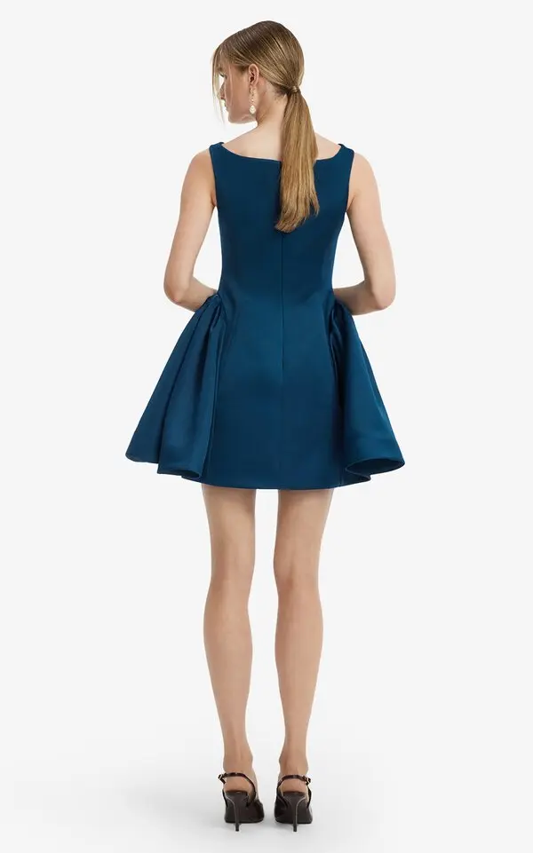 LEO LIN Zaya Embellished Mini Dress Teal