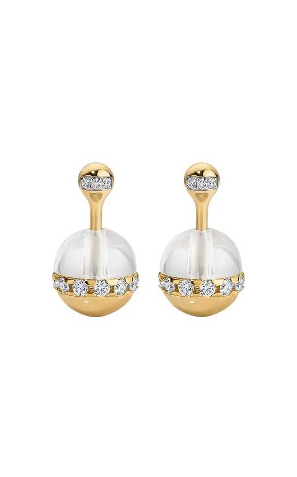 SARAH EISMAN STUDIO 18k Yellow Lith Sphere Earrings