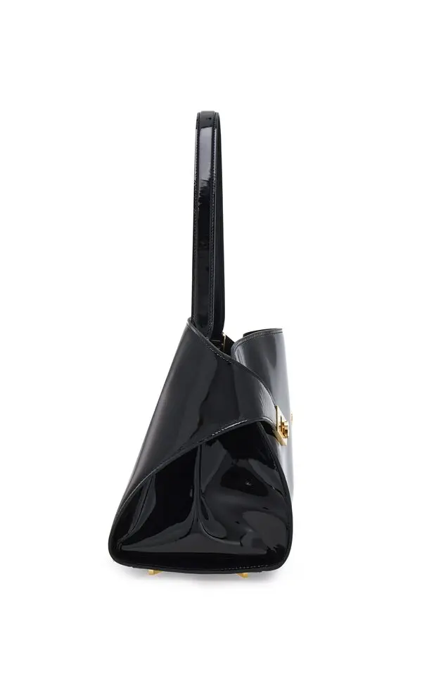 FERRAGAMO Hug Soft Patent Leather Shoulder Bag